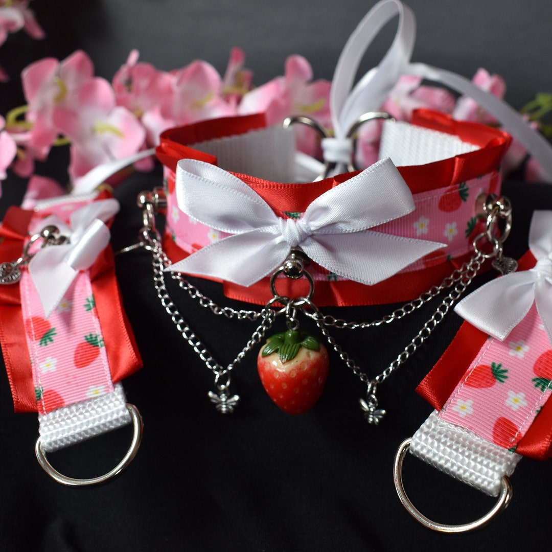 Made to Your Size / Spring Strawberry Set / Kink Positive / Collar ...