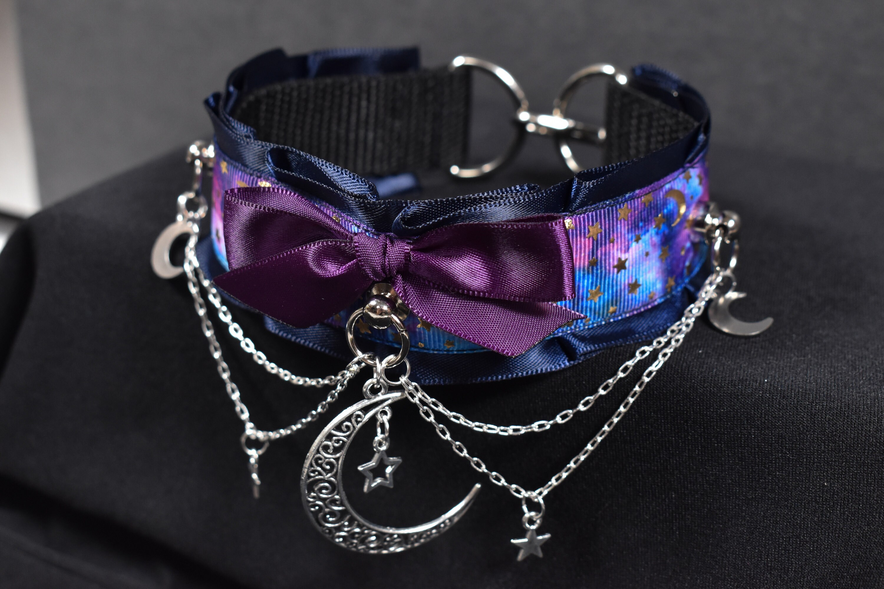 Made to Your Size / Sky Collection Galaxy Choker / Kitten - Etsy