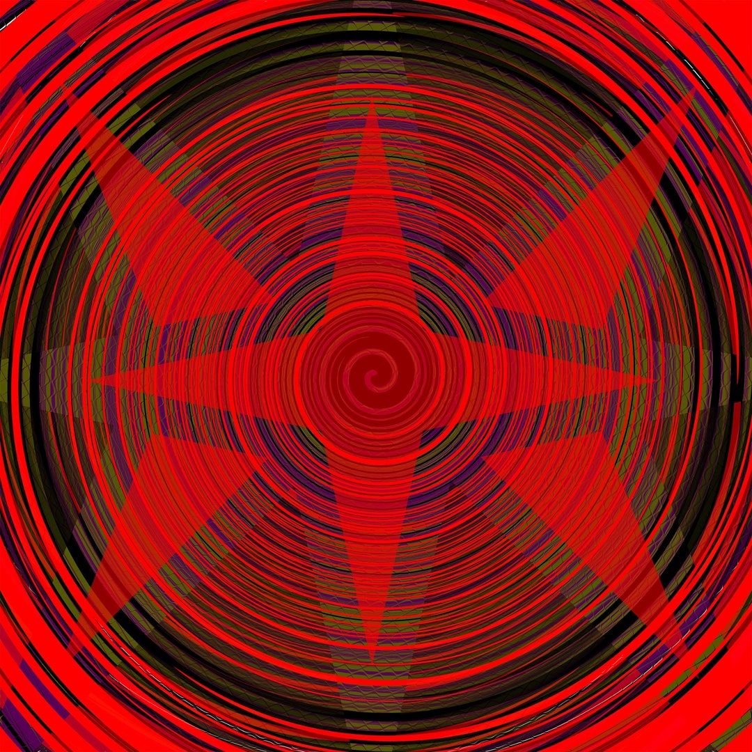 Red & Black Star Force One Art Print: Eye Gaze Design - Etsy