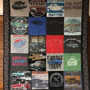 Classic Car or Truck T Shirt Quilt-custom Hot Rod Quilt-chevy Quilt ...