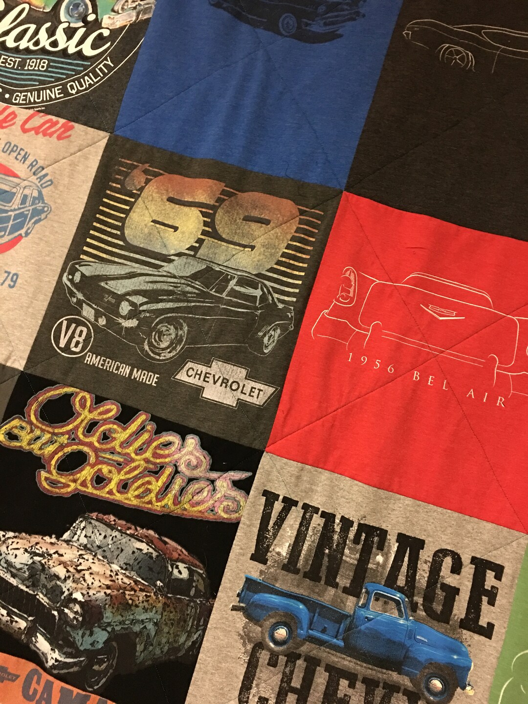 Classic Car or Truck T Shirt Quilt-custom Hot Rod Quilt-chevy Quilt ...