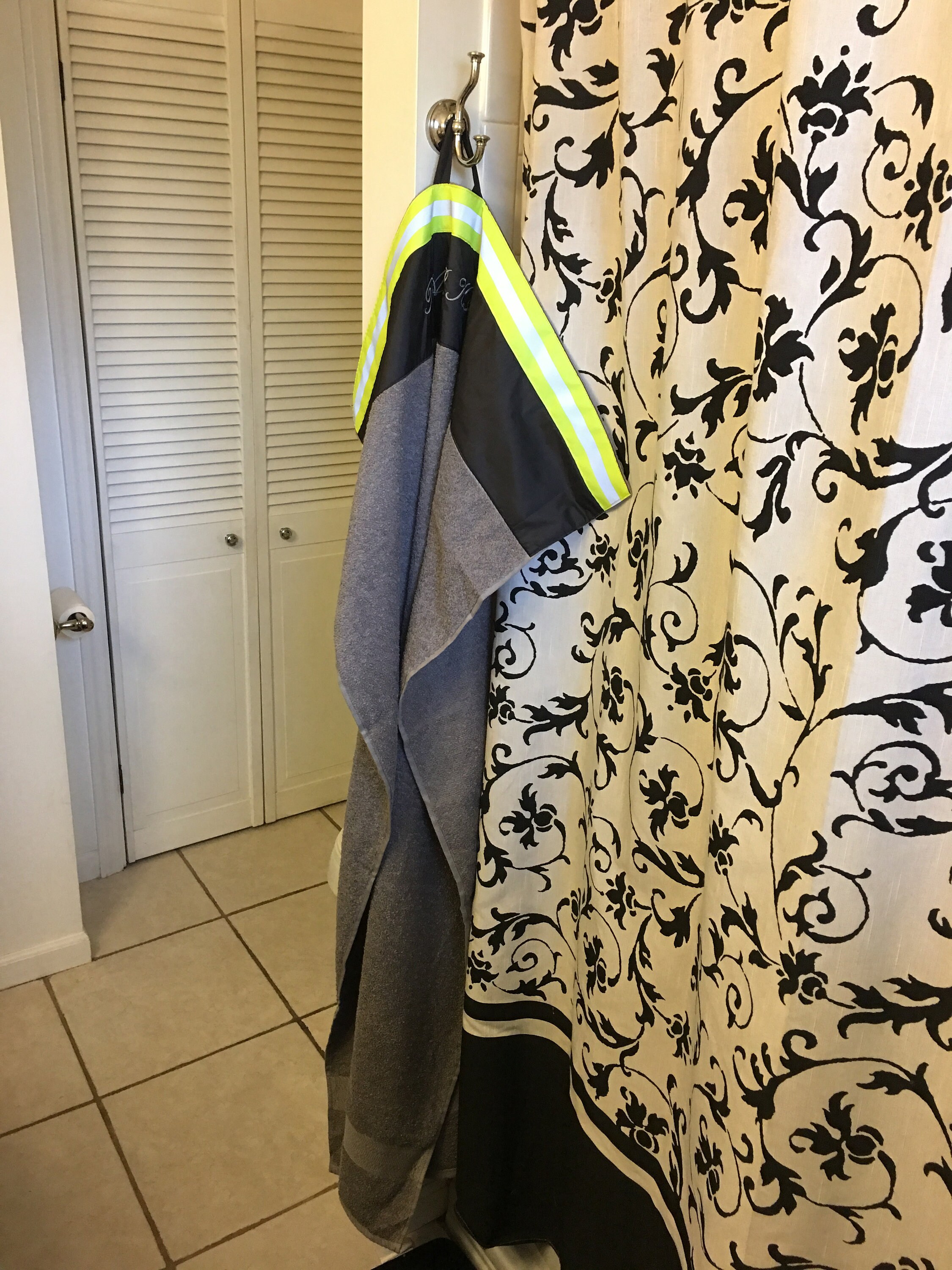 Firefighter Bath Towel-personalized Fire Station Bunker Gear Hangable ...