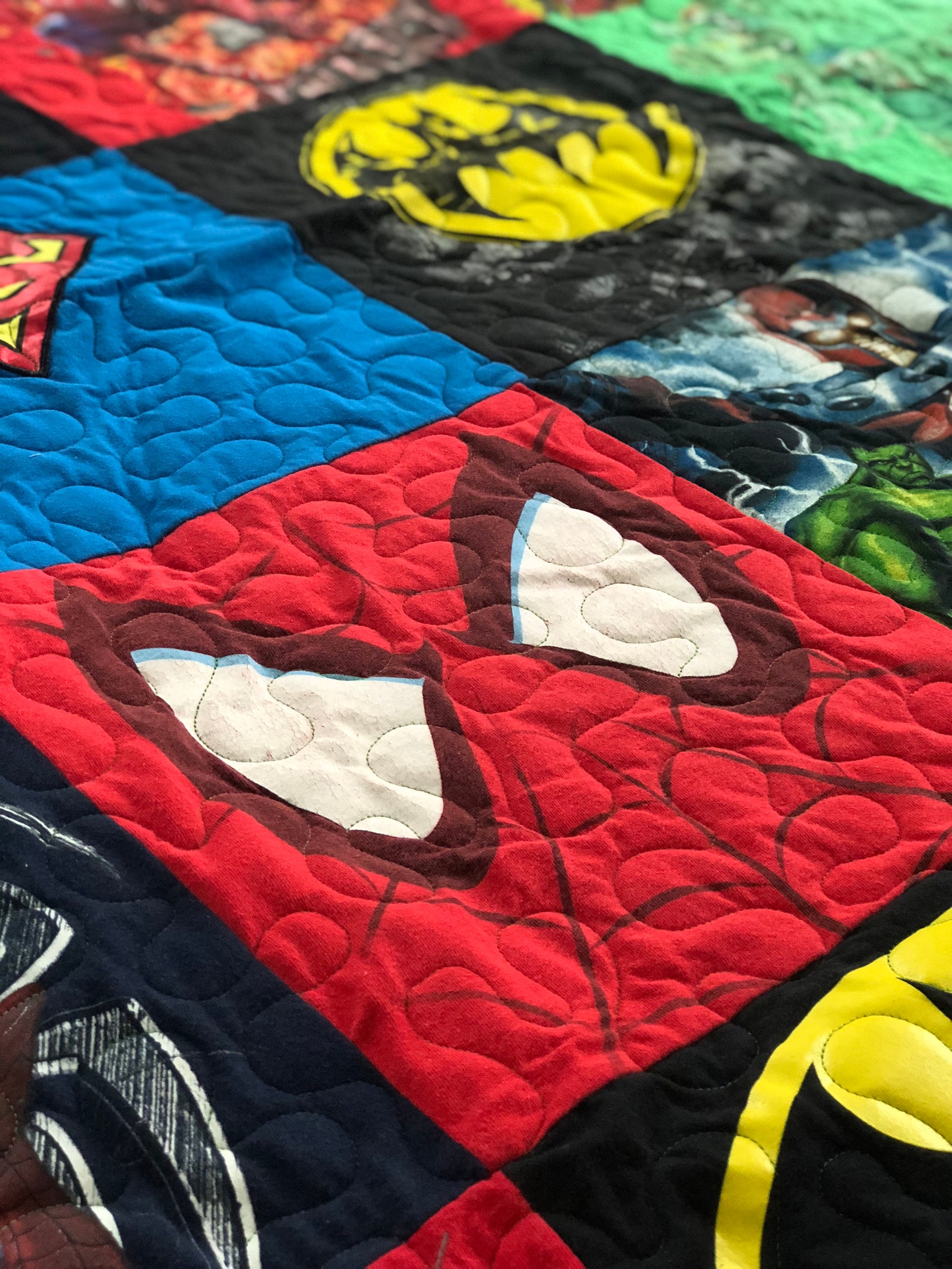 T Shirt Quilt-superhero Quilt-handmade Quilts-quilts-custom - Etsy