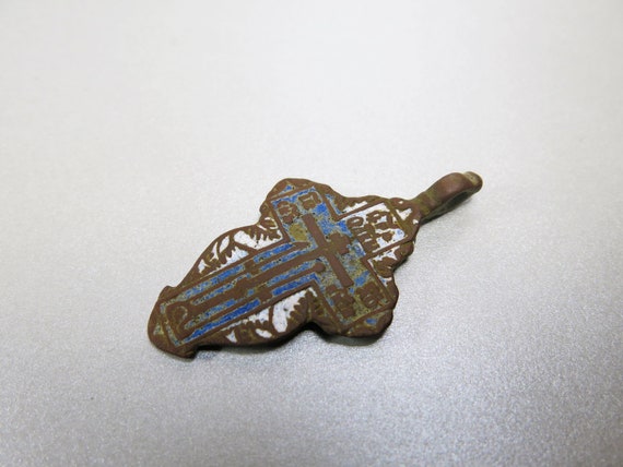 Rare Antique Orthodox Bronze Ukraine cross With Iсons… - Gem