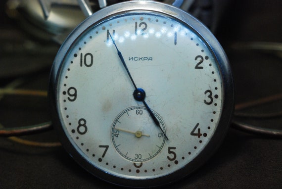 ussr watch " iskra " 1950 s soviet watch Men's pocke… - Gem