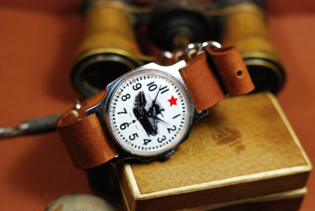 USSR Vintage Pobeda Tank "victory" Men's Watch +new Leather Strap ...