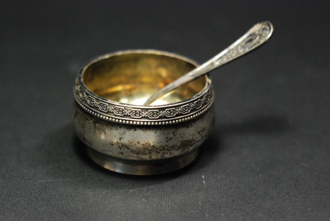 Vintage Soviet Russian Salt Cellar Melchior Silver Plated Ussr a Gift ...