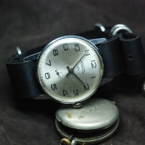 RARE! Raketa Vintage Men's Watch "rocket" . Watches +hand Made Leather ...