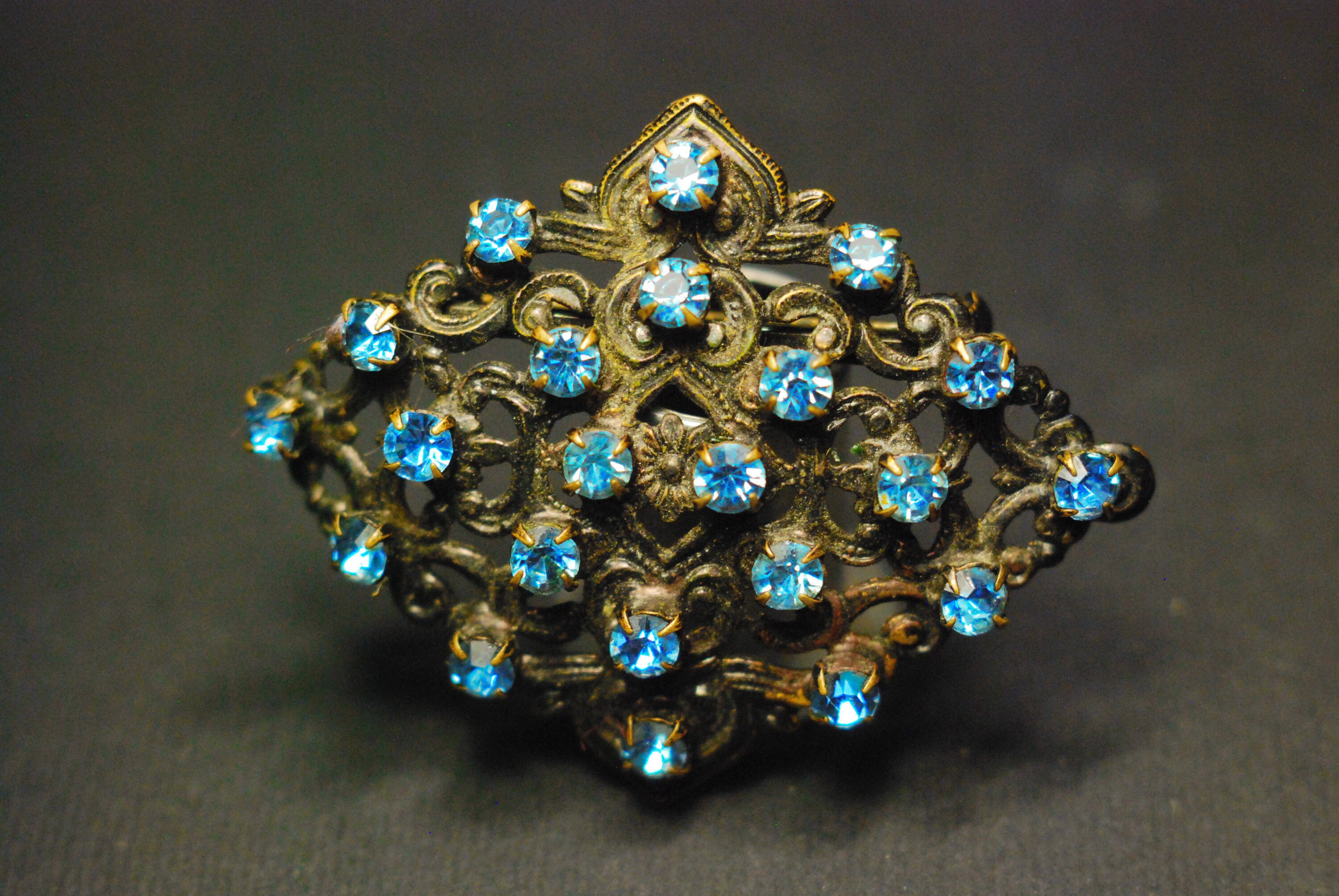 Vintage Brosche blaue Strass Broschen für Frauen Blaue Brosche | Etsy