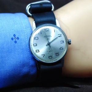 RARE! Raketa Vintage Men's Watch "rocket" . Watches +hand Made Leather ...