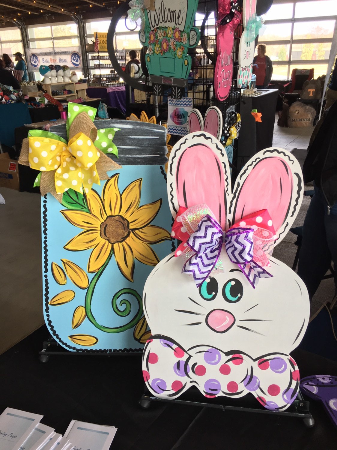 Bow Tie Bunny Door Hanger Spring Decor Bunny Home Decor - Etsy