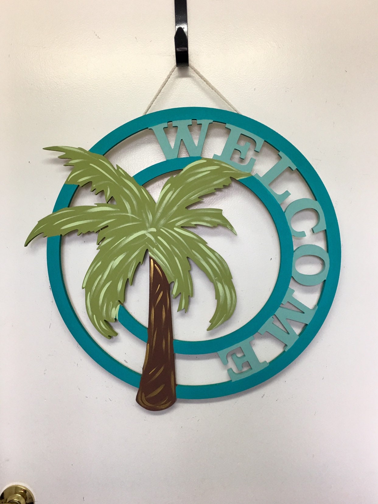 Palm Tree Door Hanger for Home or Office Welcome Sign - Etsy