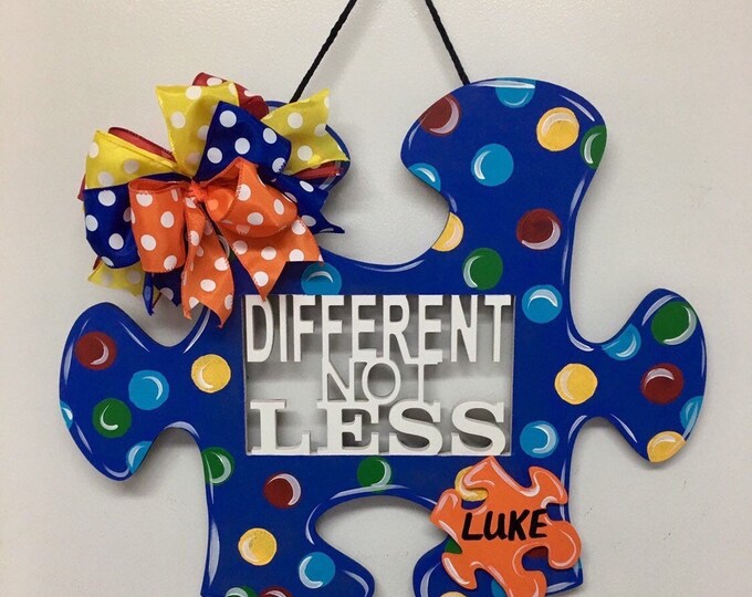 Autism Sign Door Hanger Wall Decor Personalized Gifts - Etsy