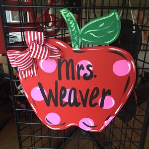 Apple Teacher Door Hanger School Decor Education Wreath - Etsy