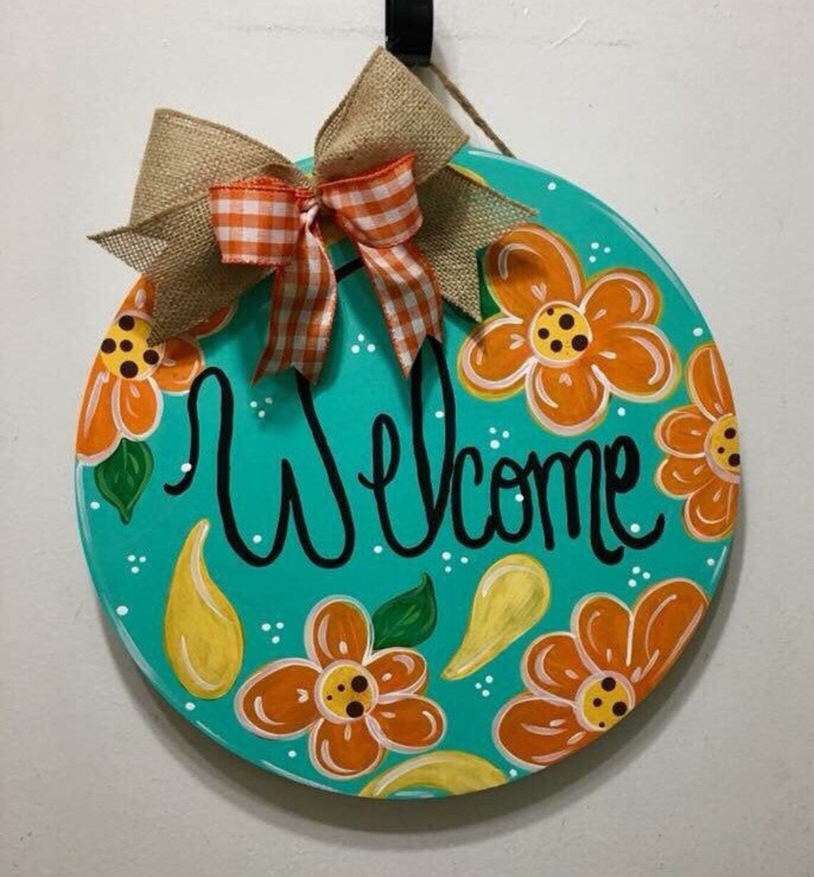 Welcome Sign Home Door Hanger Floral Decor Home Signs - Etsy