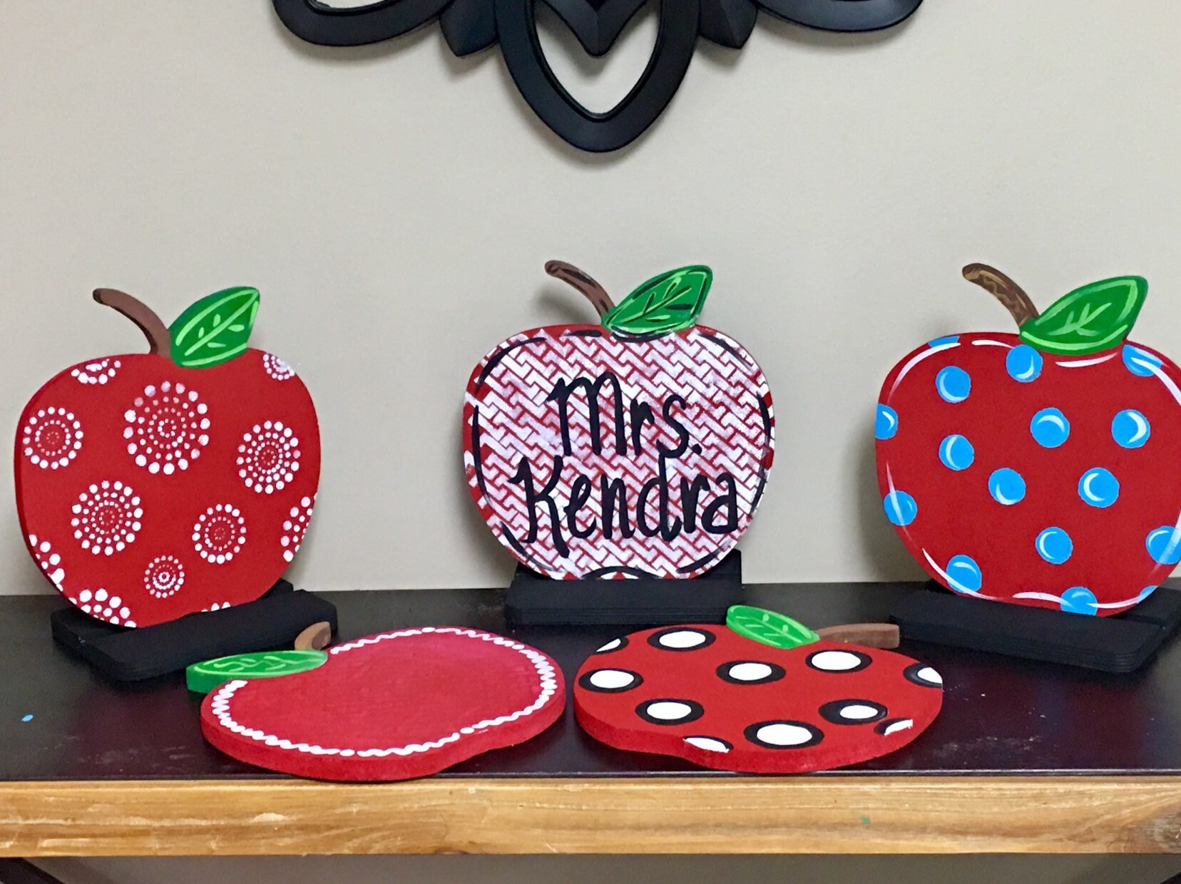 Apple Teacher Name Plate Teacher Gift School Decor | Etsy
