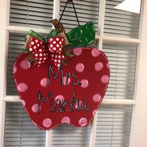 Apple Teacher Door Hanger School Decor Education Wreath - Etsy