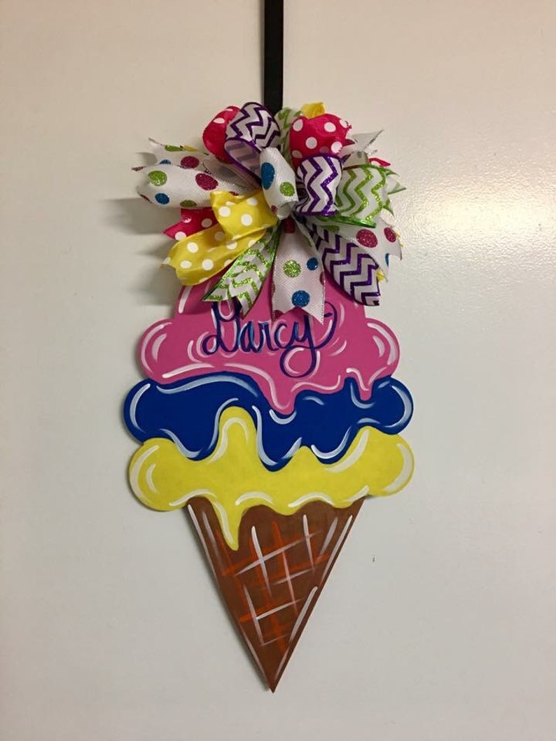 Ice Cream Door Hanger Spring Decor Summer Decor Home Decor | Etsy