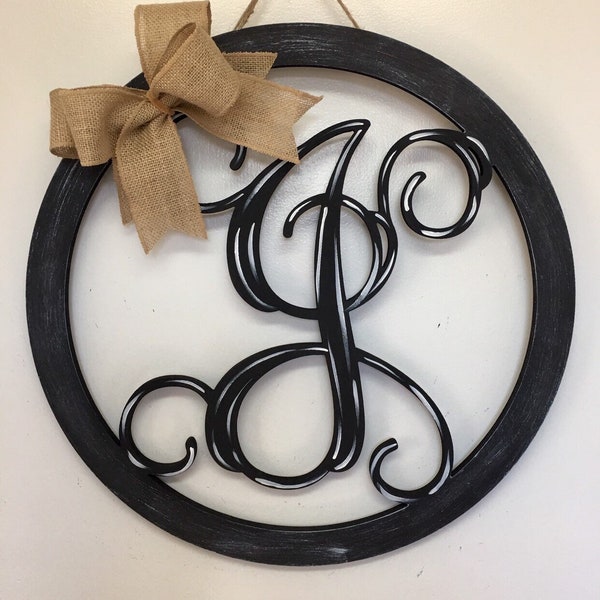 Monogram Door Hanger - Etsy