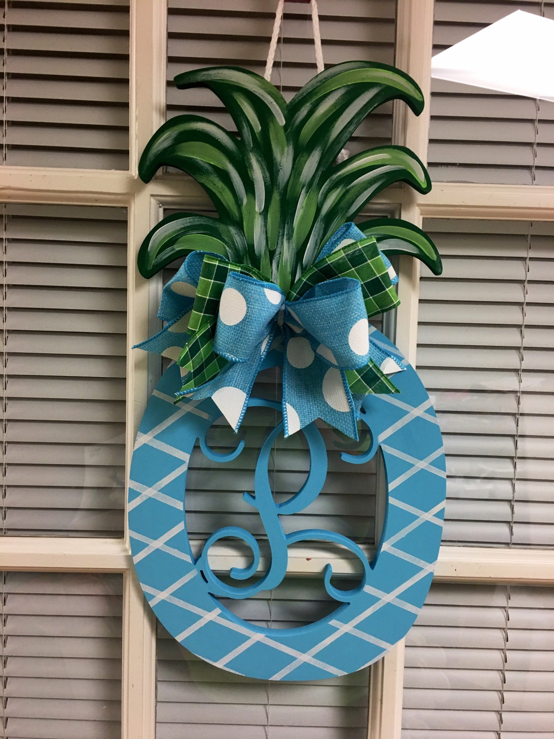 Pineapple Pick-your-color Door Hanger, Pineapple Wreath, Door Decor ...