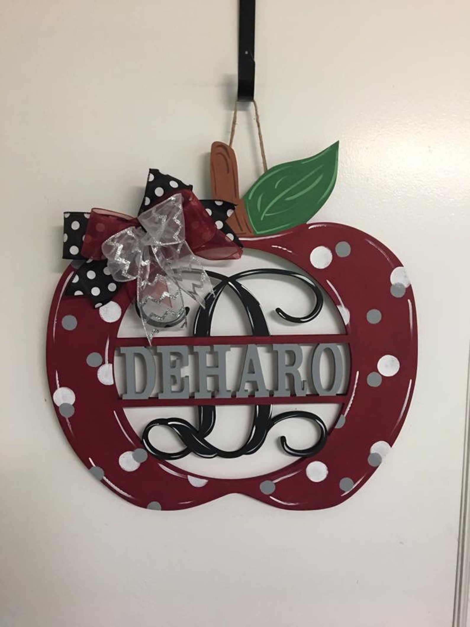 Teacher Door Hanger School Decor Education Wreath Apple - Etsy