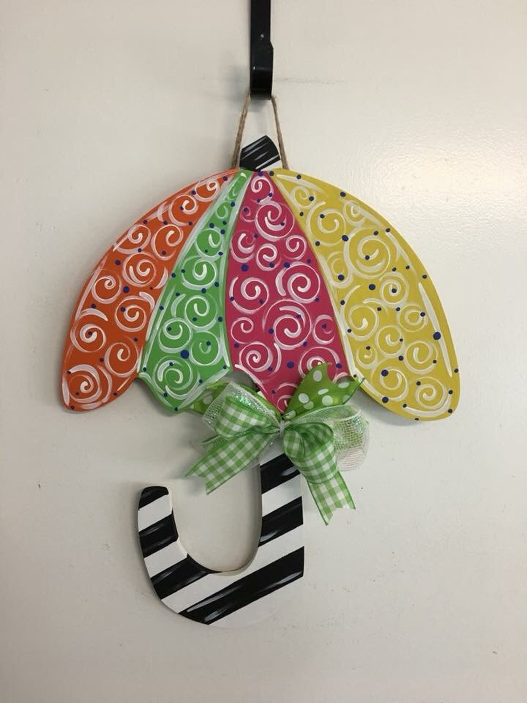 Umbrella Door Hanger, Spring Decor, Home Decor, Office Decor, Wreaths ...