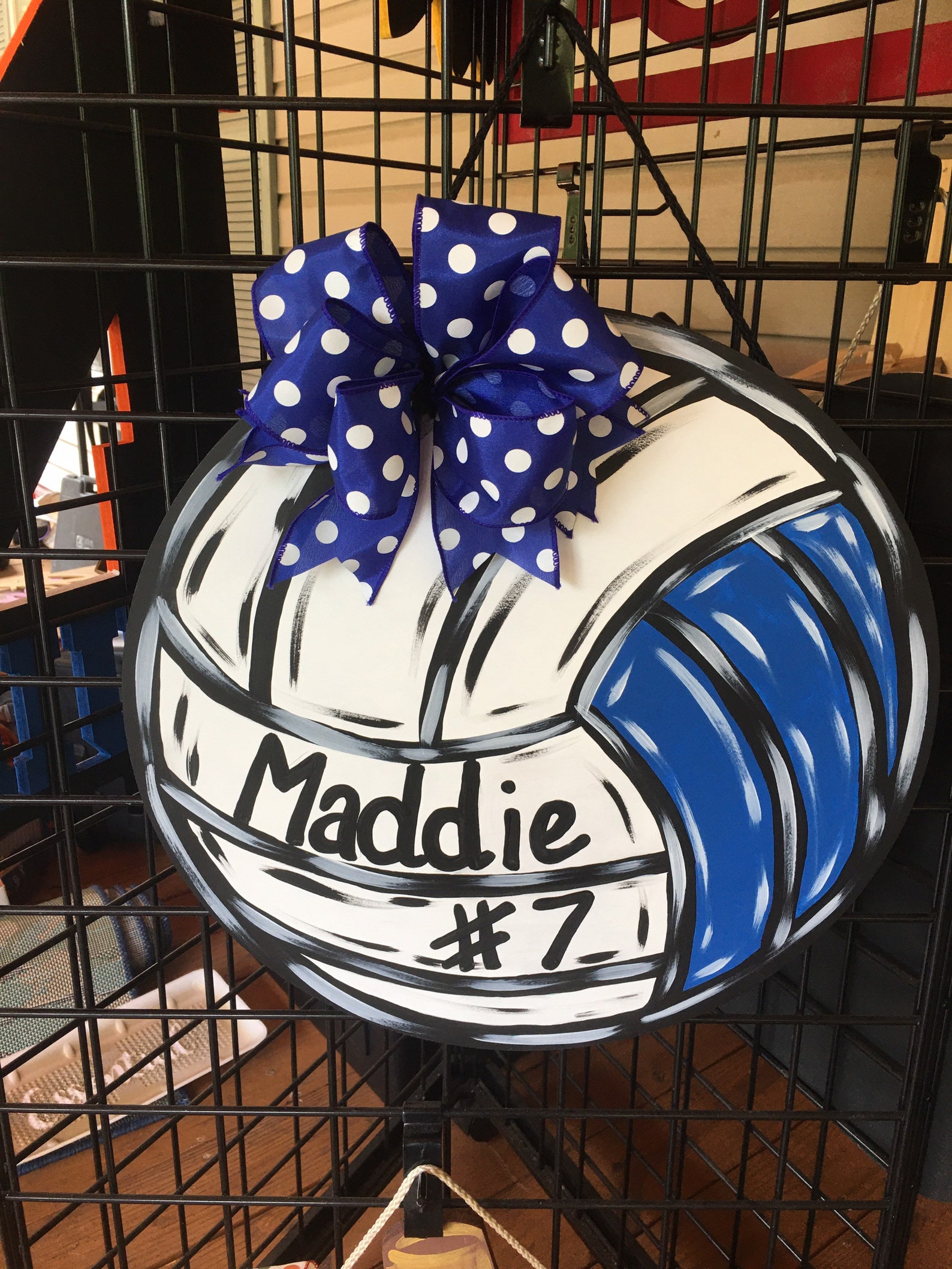 Volleyball Door Hanger, Home Decor, Sports Wall Art, Volleyball, Sports ...