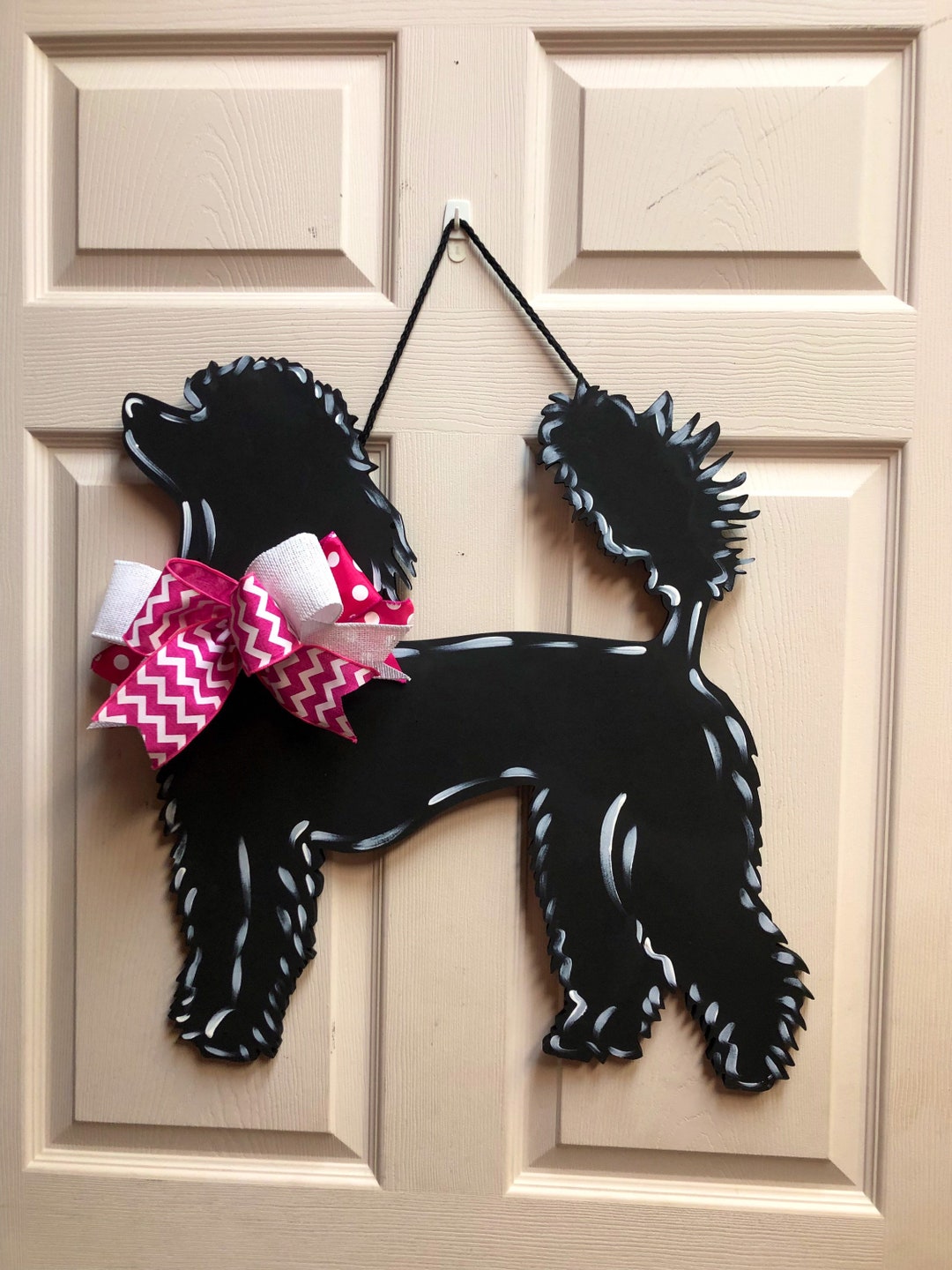 Poodle Door Hanger, Pet Door Decor, Pet Wall Art, Dogs, Poodles, Pet ...