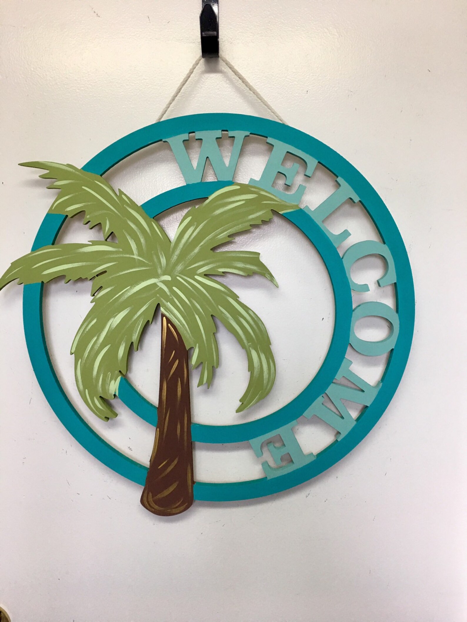 Palm Tree Door Hanger for Home or Office Welcome Sign - Etsy