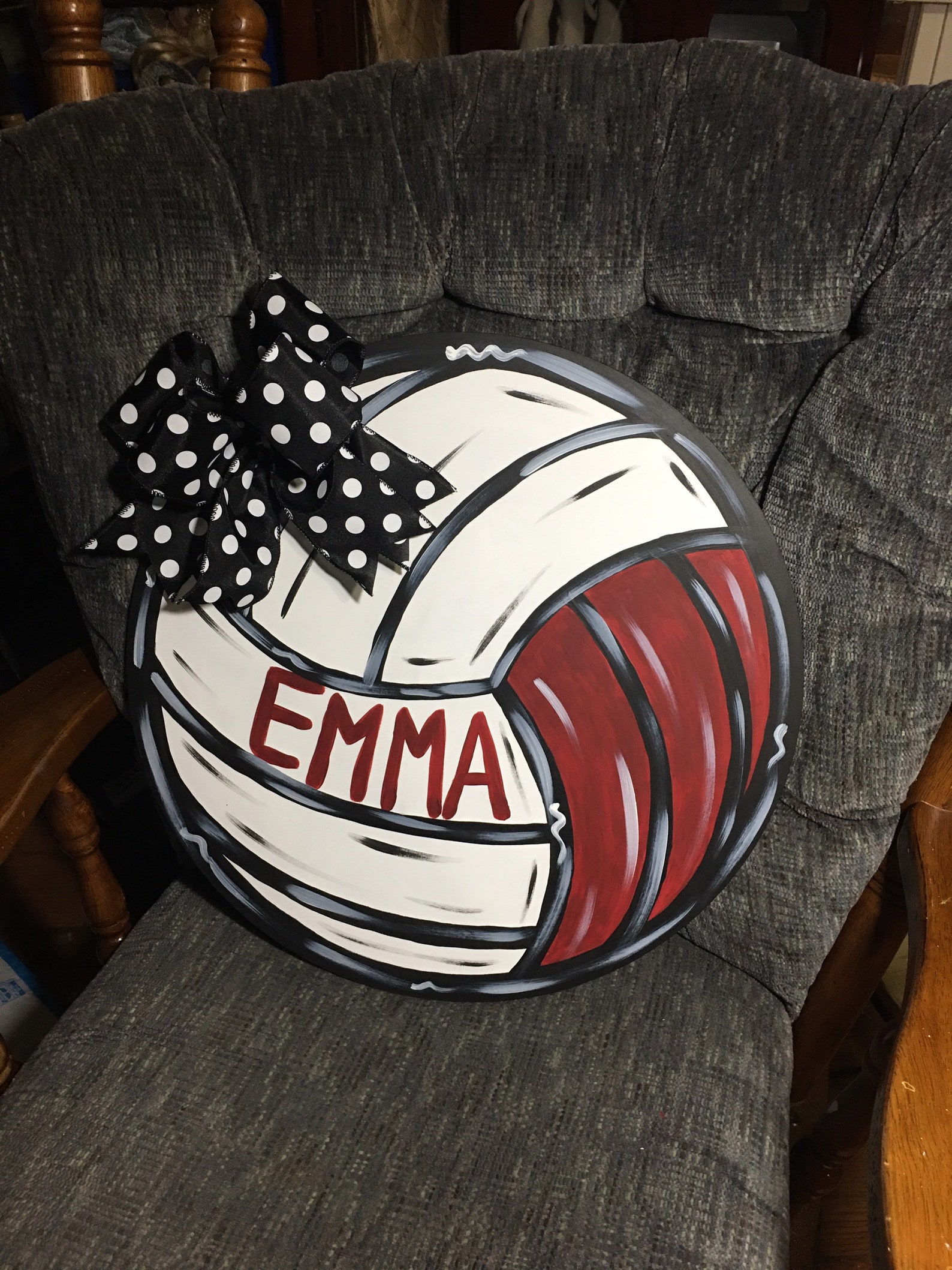 Volleyball Door Hanger, Home Decor, Sports Wall Art, Volleyball, Sports ...