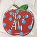 Apple, Teacher Name Plate, Teacher Gift, School Decor, Educators ...