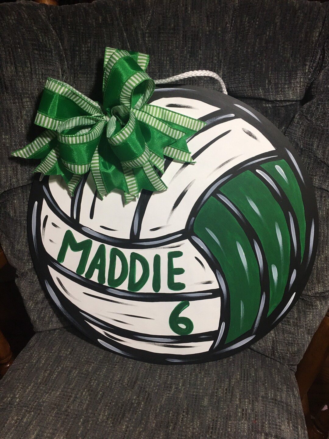 Volleyball Door Hanger, Home Decor, Sports Wall Art, Volleyball, Sports ...