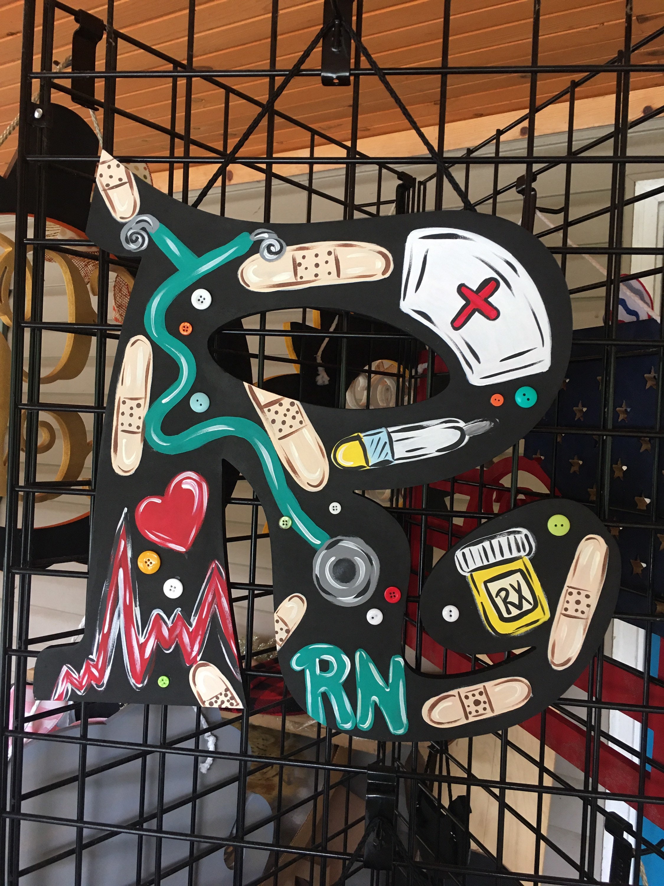 Nurse Door Hanger, Personalized Door Hanger, Monogram Door Hanger ...