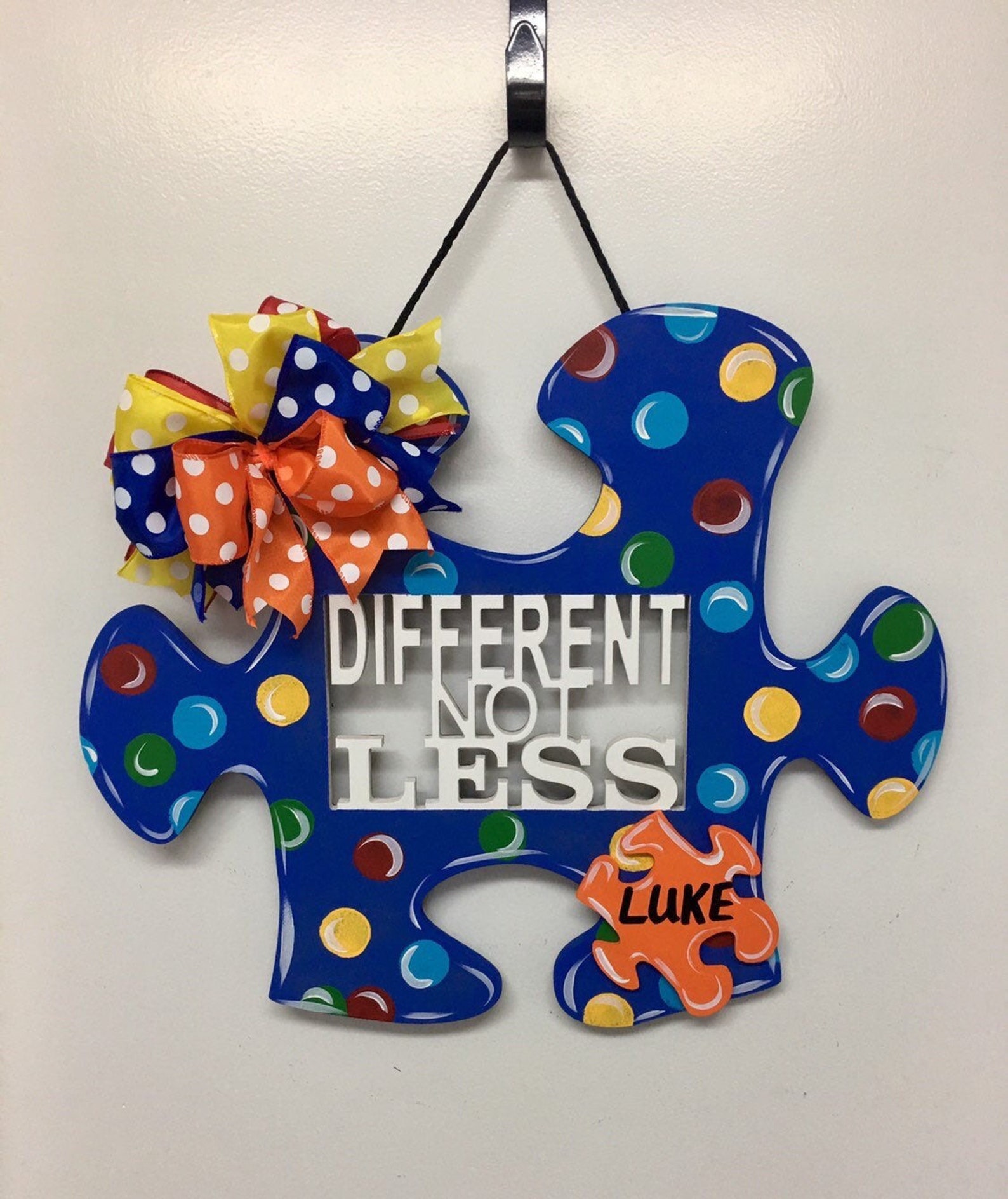 Autism Door Hanger Autism Wreath Home Decor Office Decor | Etsy Autism Door Hanger Autism Wreath Home Decor Office Decor | Etsy