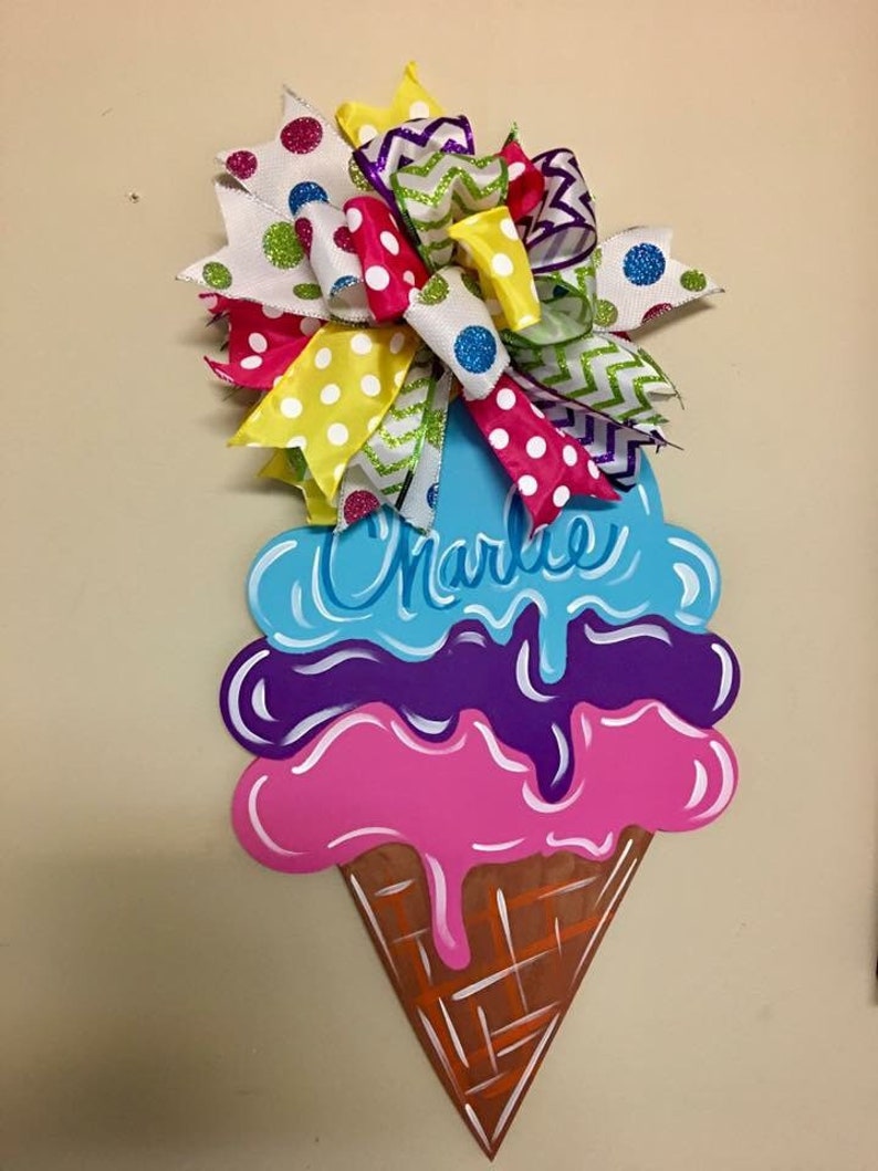 Ice Cream Door Hanger Spring Decor Summer Decor Home Decor | Etsy