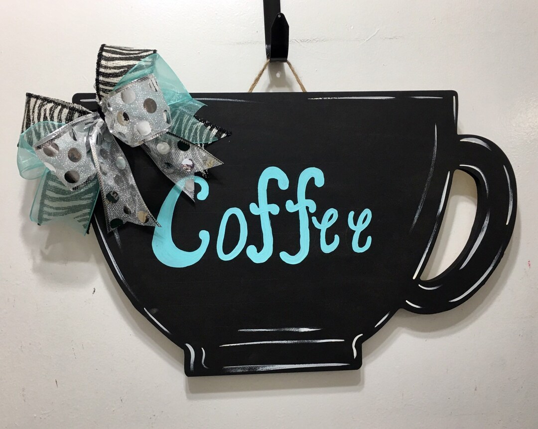 Coffee Door Hanger and Wall Art, A Cup of Joe, Java, Kitchen Decor ...