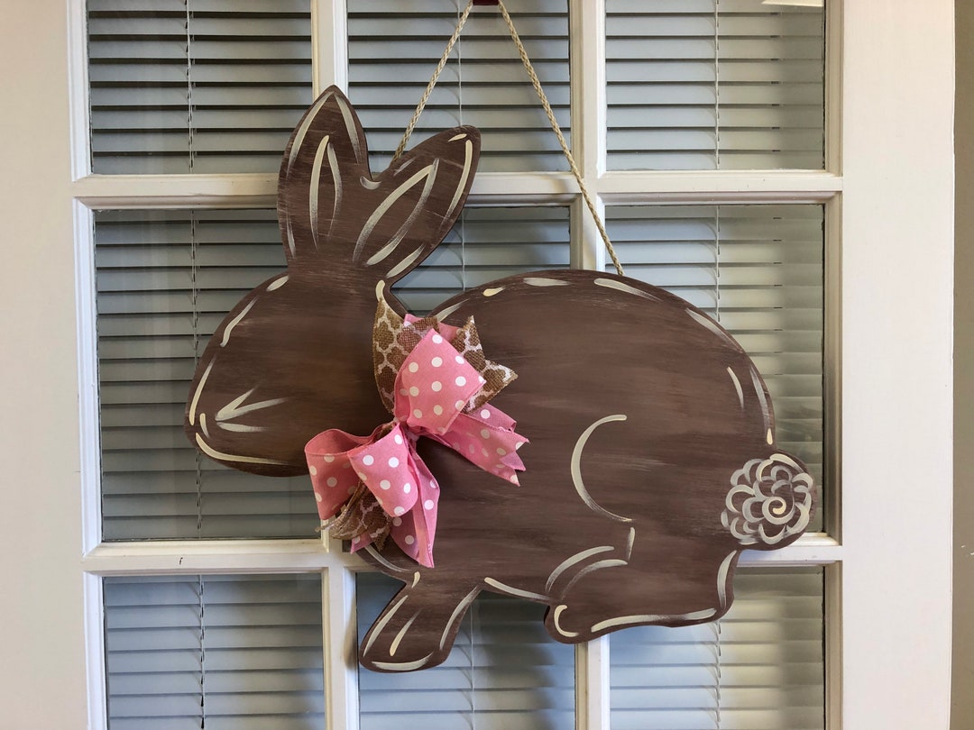 Bunny Door Hanger, Spring Decor, Bunny, Home Decor, Office Decor ...