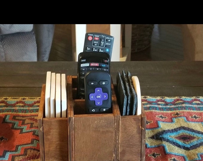 Vertical Remote and Coaster Storage - Etsy