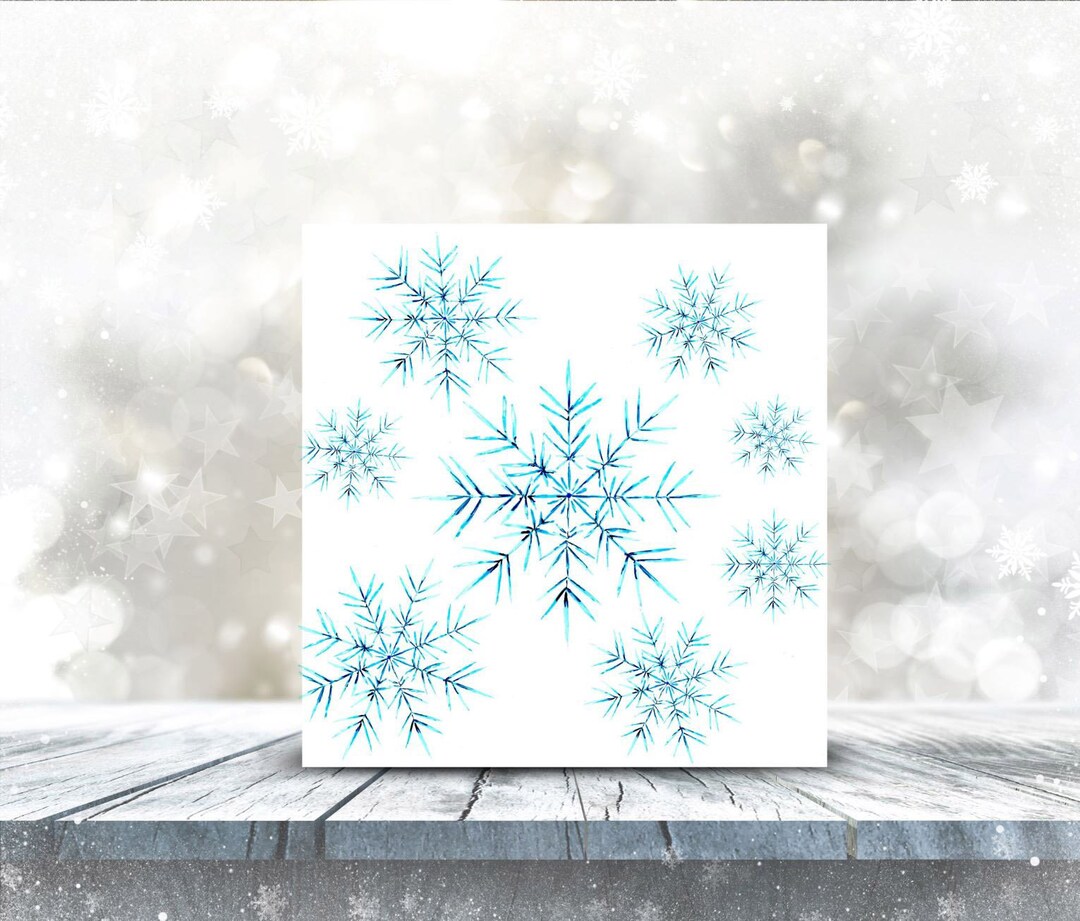 Snowflake Christmas Card / Greeting Card / Watercolour Wildlife Art ...