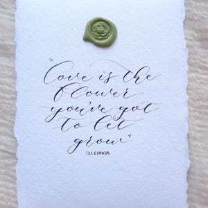 Personalised Calligraphy Quote / Handwritten Quotes Poems / Calligraphy ...