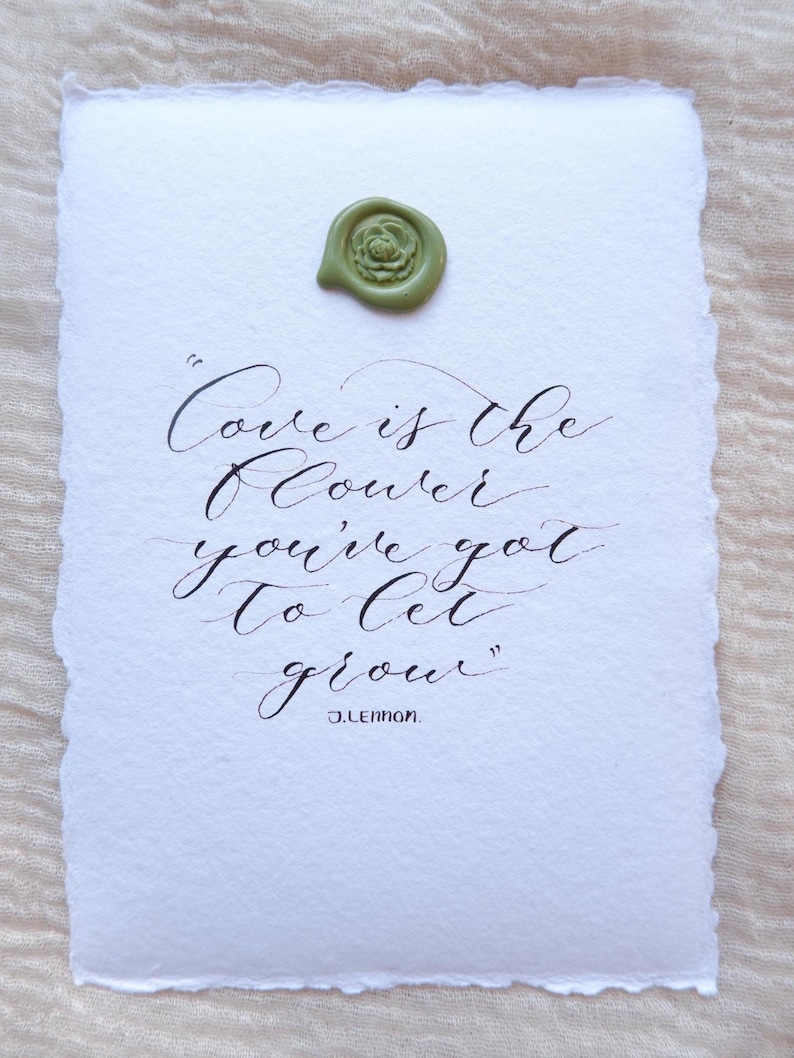 Personalised Calligraphy Quote / Handwritten Quotes Poems / Calligraphy ...