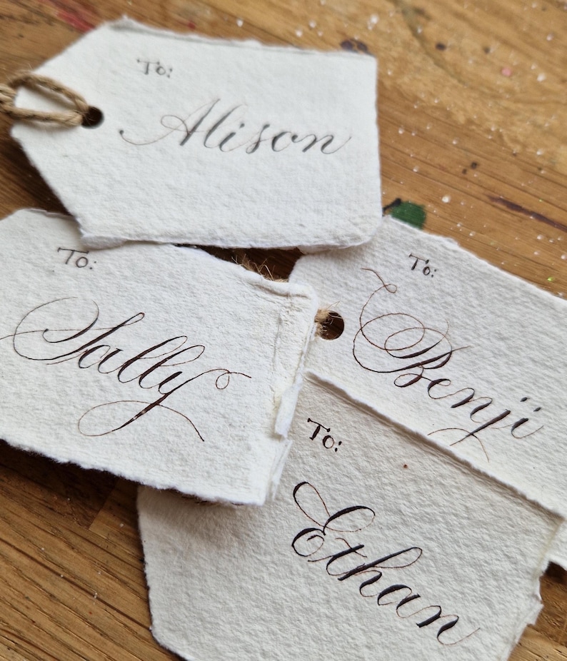 Personalised Gift Tags / Handwritten Gift Tags / Calligraphy Gift Tags ...