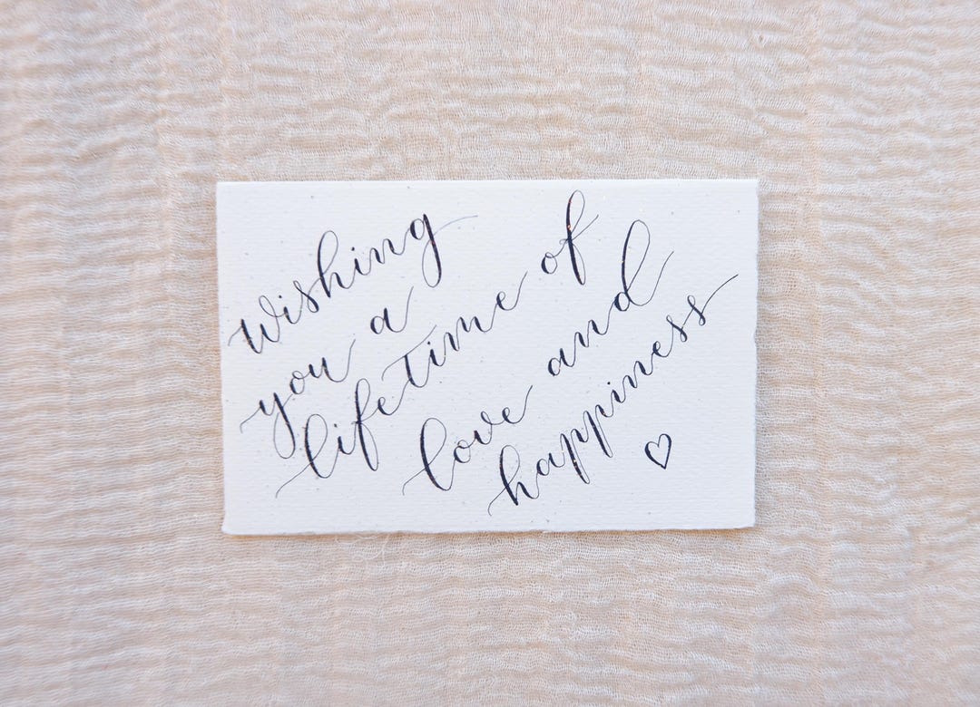 Handwritten Wedding Card | Handmade Wedding Guest Card | Calligraphy ...