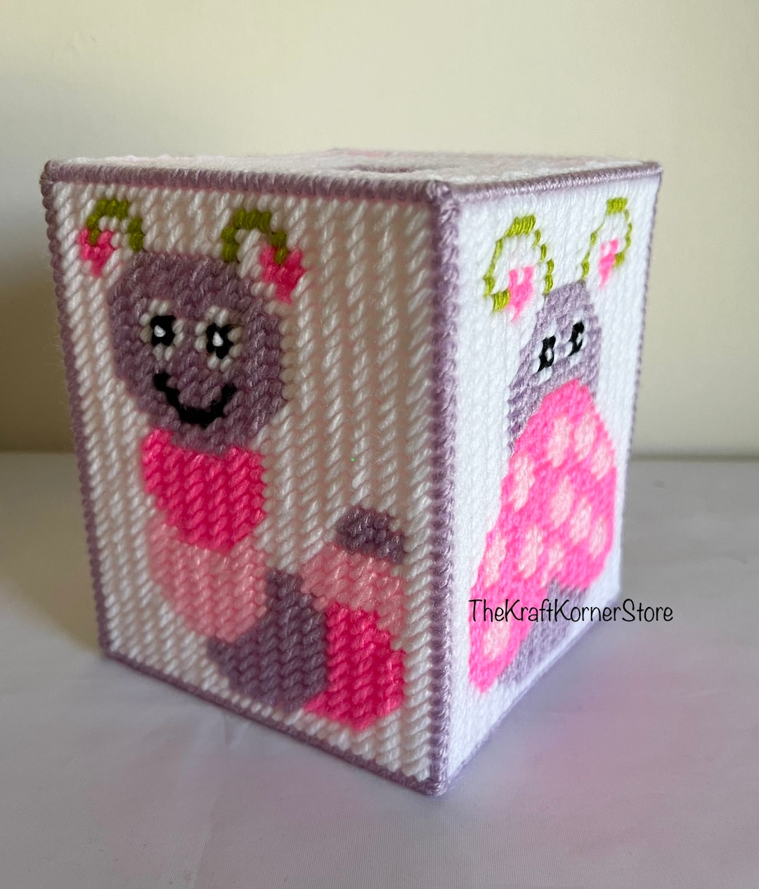 Cute Bugs Tissue Box Cover, Hand Stitched on Plastic Canvas, Ready to ...