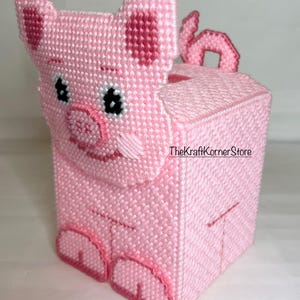 Adorable Pig Tissue Box Cover With Removable Santa Hat, Ready to Ship ...