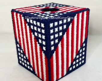Patriotic Tissue Box Cover - Etsy