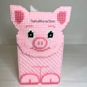 Adorable Pig Tissue Box Cover With Removable Santa Hat, Ready to Ship ...