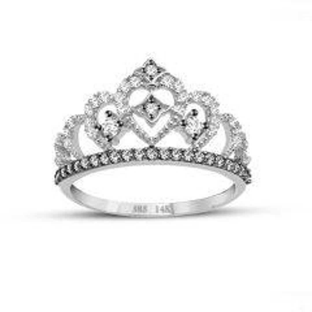 Disney Crown Ring,sterling Silver Tiara Ring,princess Crown Ring,danity ...