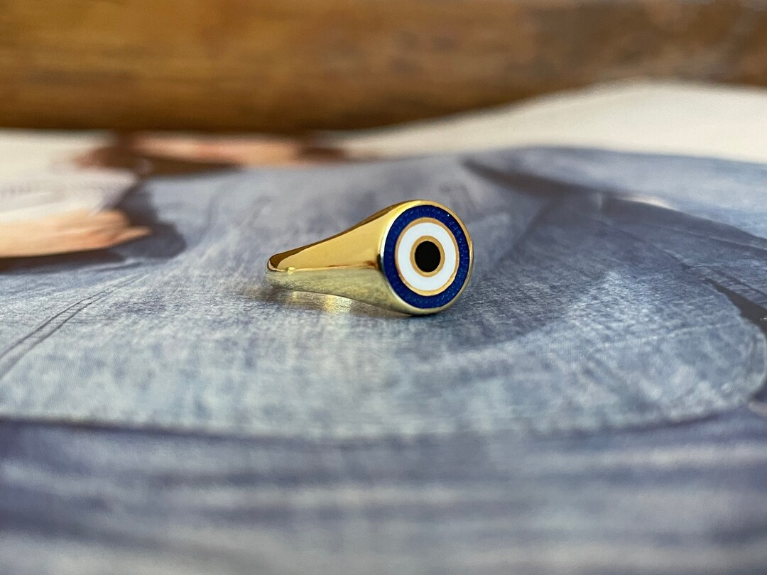 Evil Eye Ring,rose Gold Evil Eye Ring,pinky Finger Evil Eye Ring ...