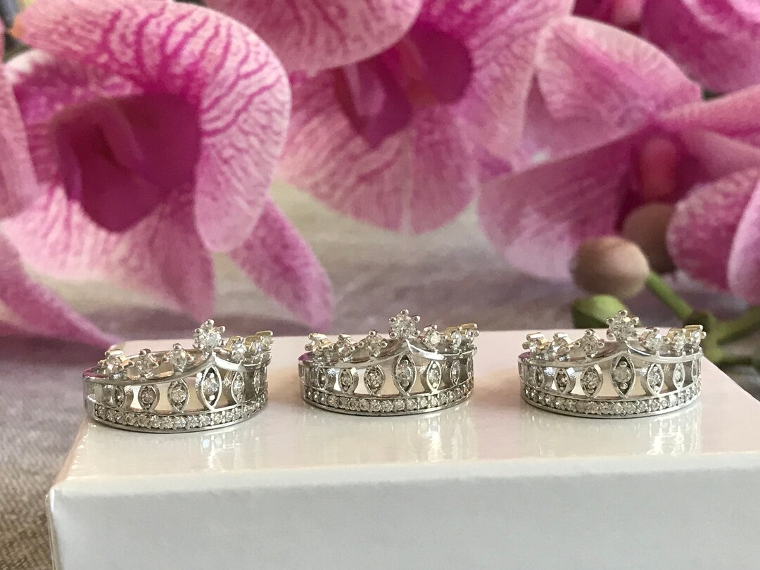 Crown Ring,silver Crown Ring,queen Ring,king Ring,crown Ring Set,tiara ...